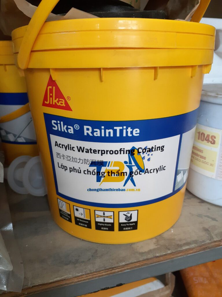 Sika RainTite - Gốc Acrylic - Kháng Tia UV - Bám Dính Tốt